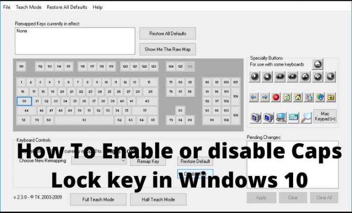 How To Enable Or Disable Caps Lock Key In Windows 10 PC 2025